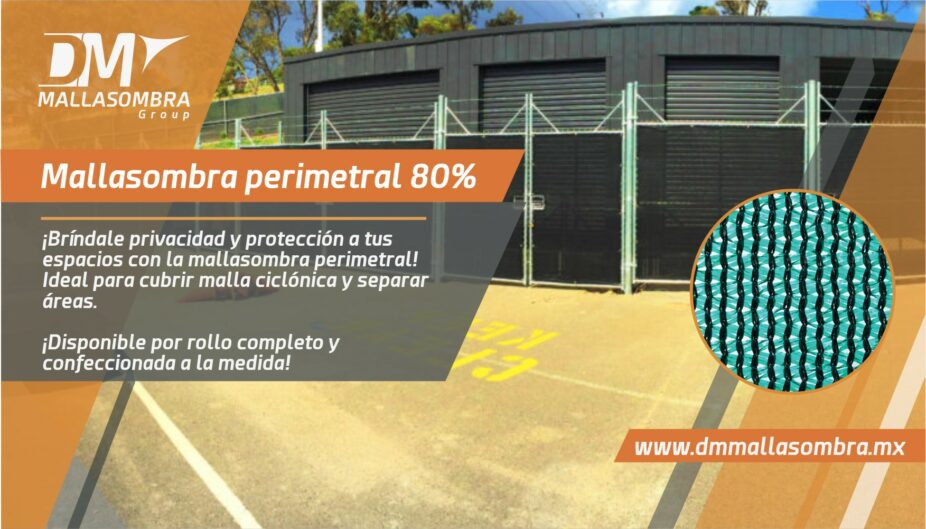 Mallasombra perimetral para recubrir malla ciclónica y áreas privadas